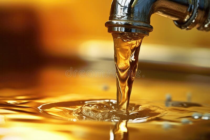 Closeup of Leaking Faucet Wasting Water. Clean Water Access is for the ...