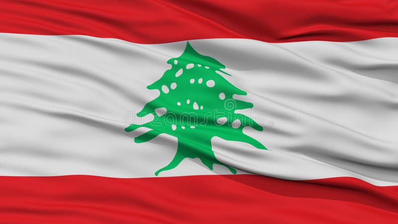 Closeup Lebanon Flag stock illustration. Illustration of cross - 91176717