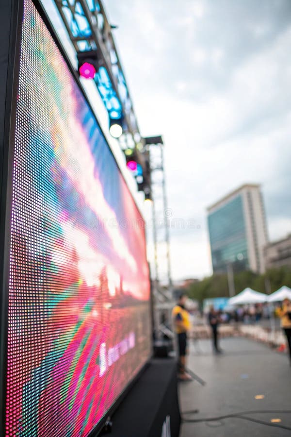 CloseUp LED Blurred Screen Background Stock Illustration - Illustration ...