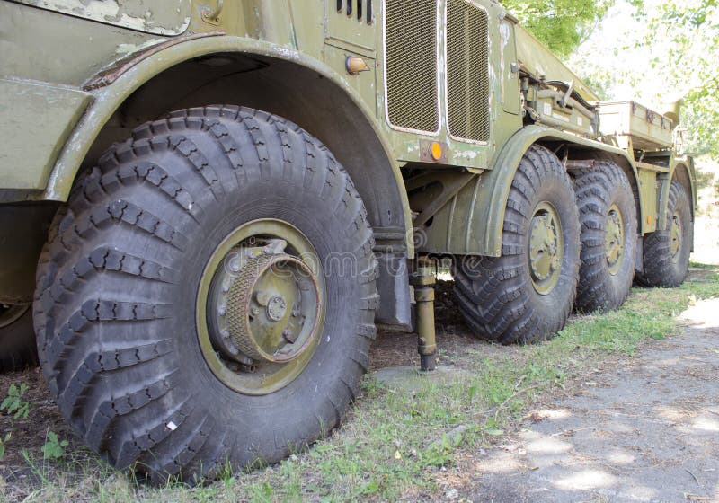 Closeup Left Side Front of a Military Car Stock Image - Image of sedan ...
