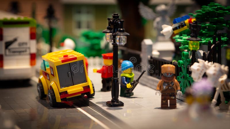 Closeup of a Lego Post Mail Car on the Street Editorial Photography ...