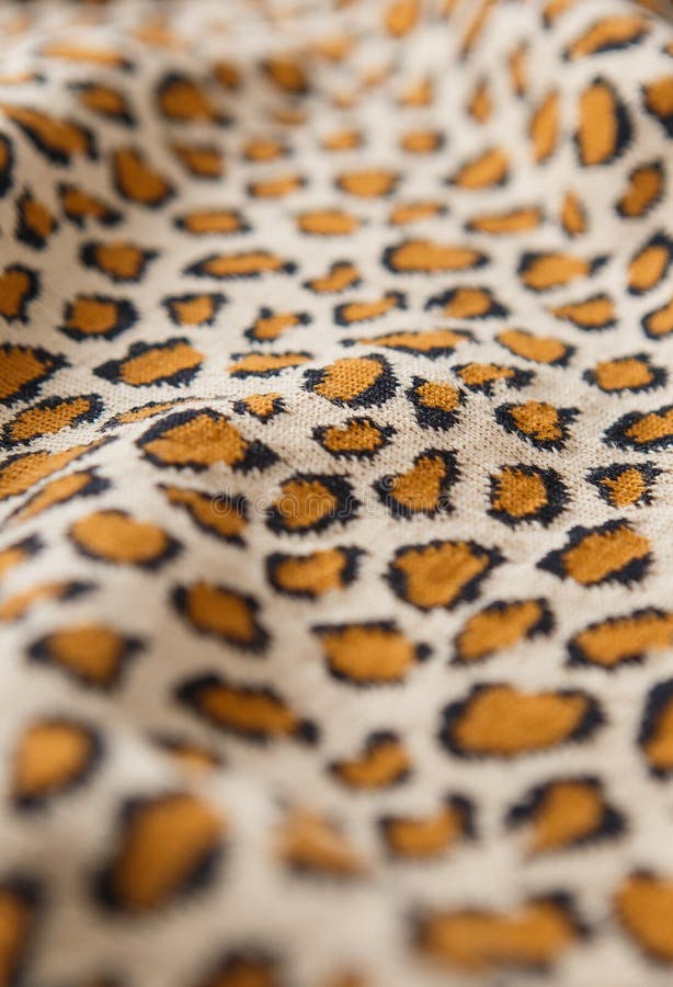 Closeup Leopard Knitted Textile Stock Image - Image of skein, natural ...
