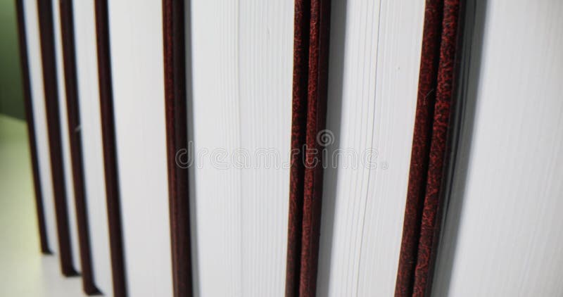 Closeup of Library Book Sheets or Diaries Stock Video - Video of close ...
