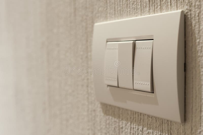 Closeup of a Lighting Switch on Concrete Wallpaper Background Stock ...