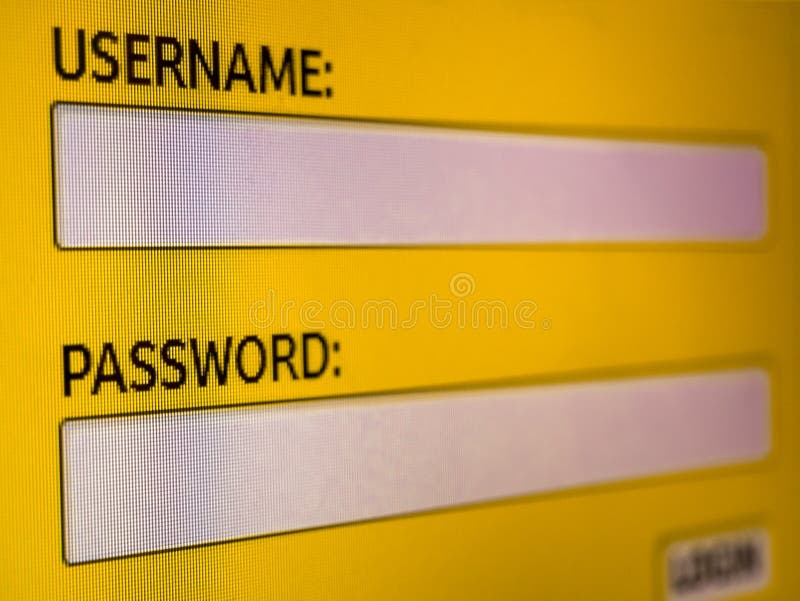 Closeup of Login and Password Screen on LED Pc Display Stock Image ... Closeup of Login and Password Screen on LED Pc Display Stock Image ...