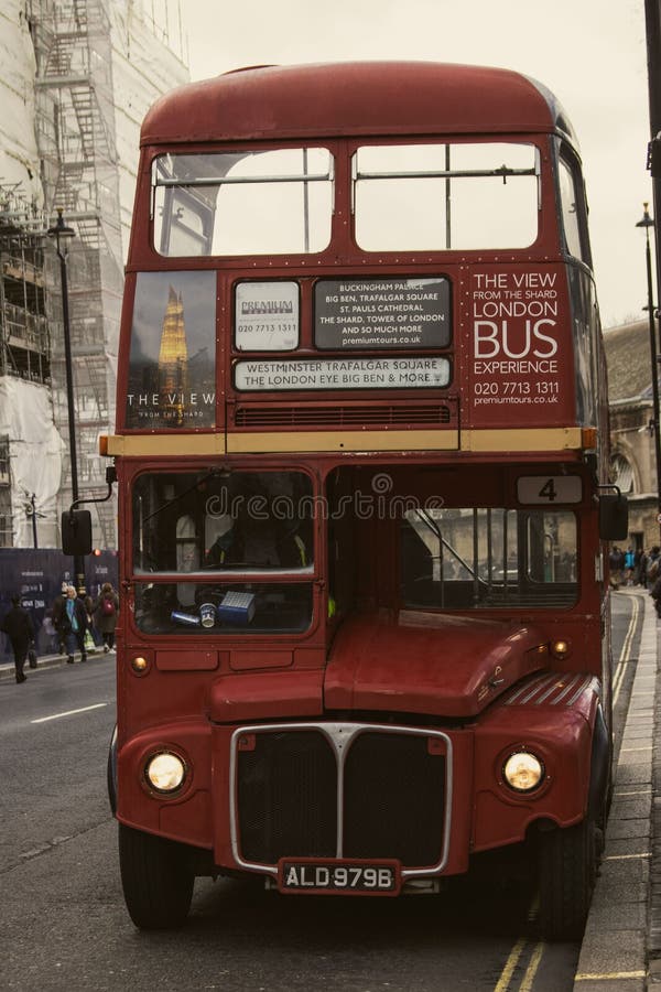 Closeup of a London Bus in the Streets Editorial Image - Image of ...