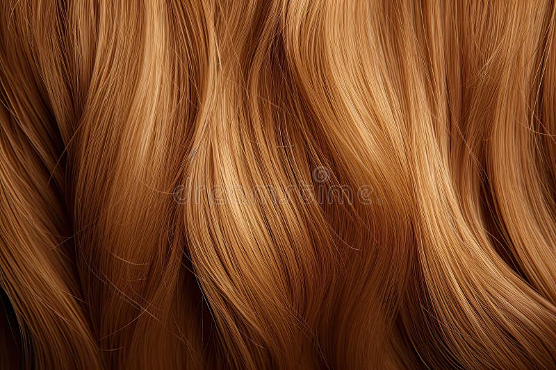 Closeup of Long Curly Hair Under the Natural Light Stock Illustration ...
