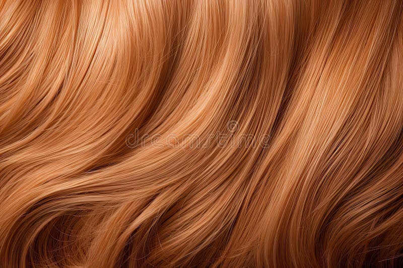 Closeup of Long Curly Hair Under the Natural Light Stock Illustration ...