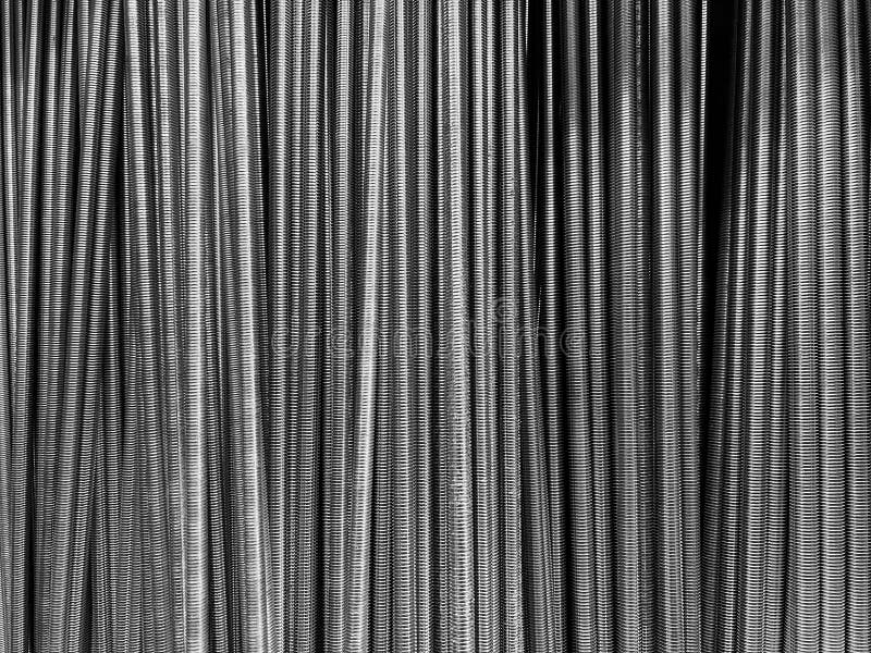 Closeup of Long Threaded Steel Bars Stock Photo - Image of plating ...