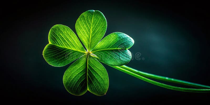 A CloseUp Look at a FourLeaf Clover a Macro Photography Study of a Rare ...