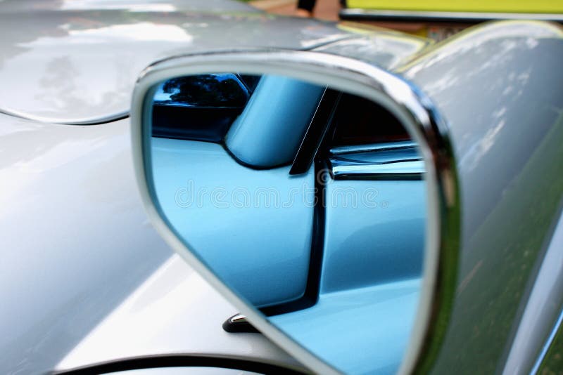 Closeup Look of a Modern Car Mirror Stock Image - Image of performance ...