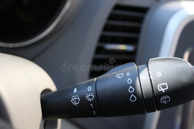 Closeup Look of Wiper Switch with Detailed Instuctions Stock Image ...
