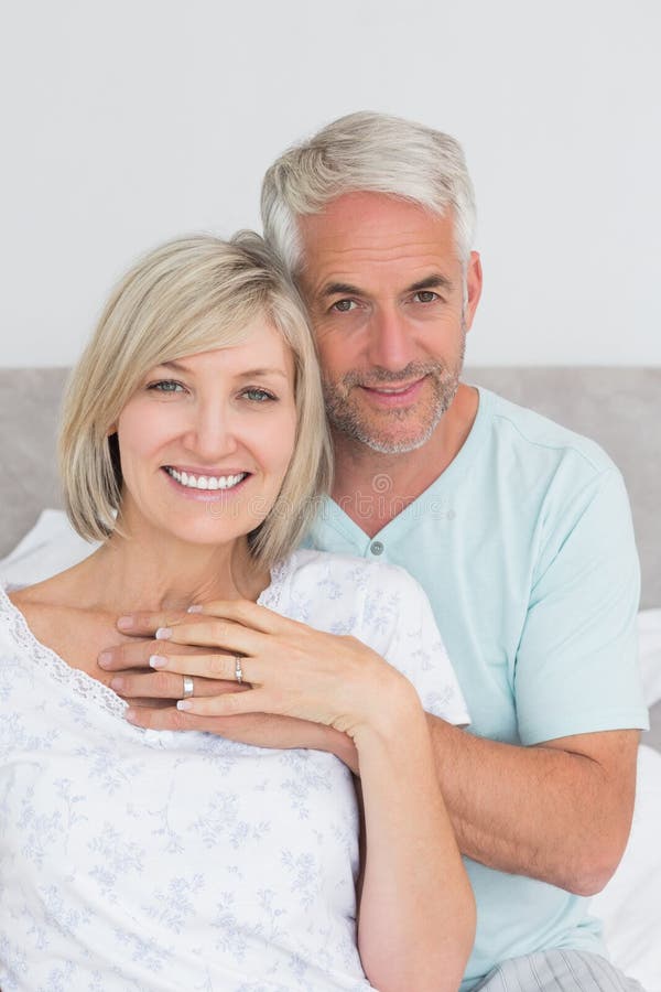 Closeup of a Loving Mature Couple in Bed Stock Image - Image of home ...