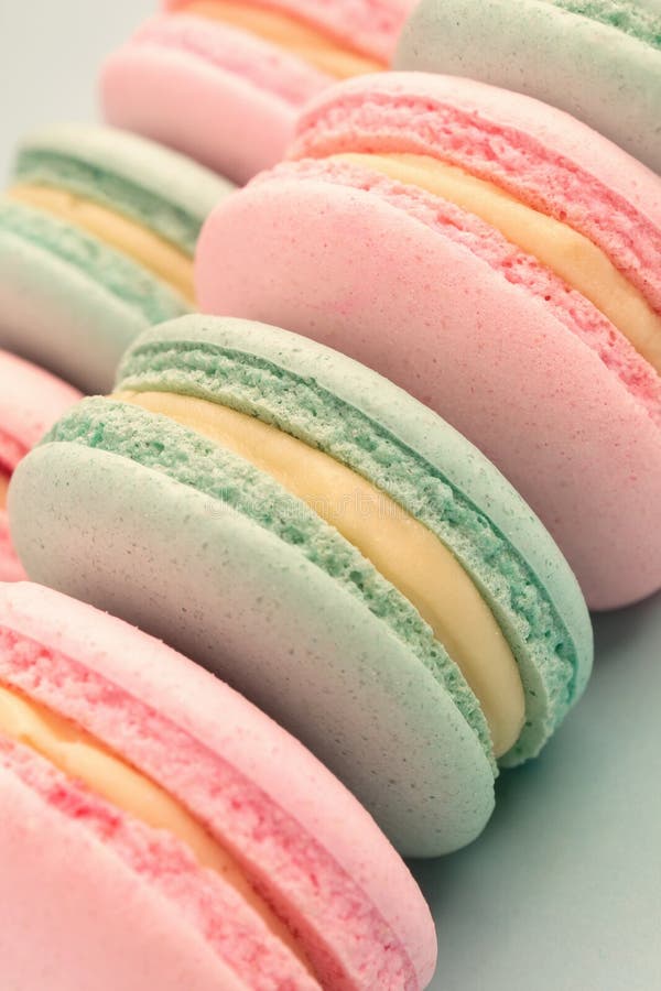 Pastel Color Macaroons with Sweet Cake Pops Stock Image - Image of ...