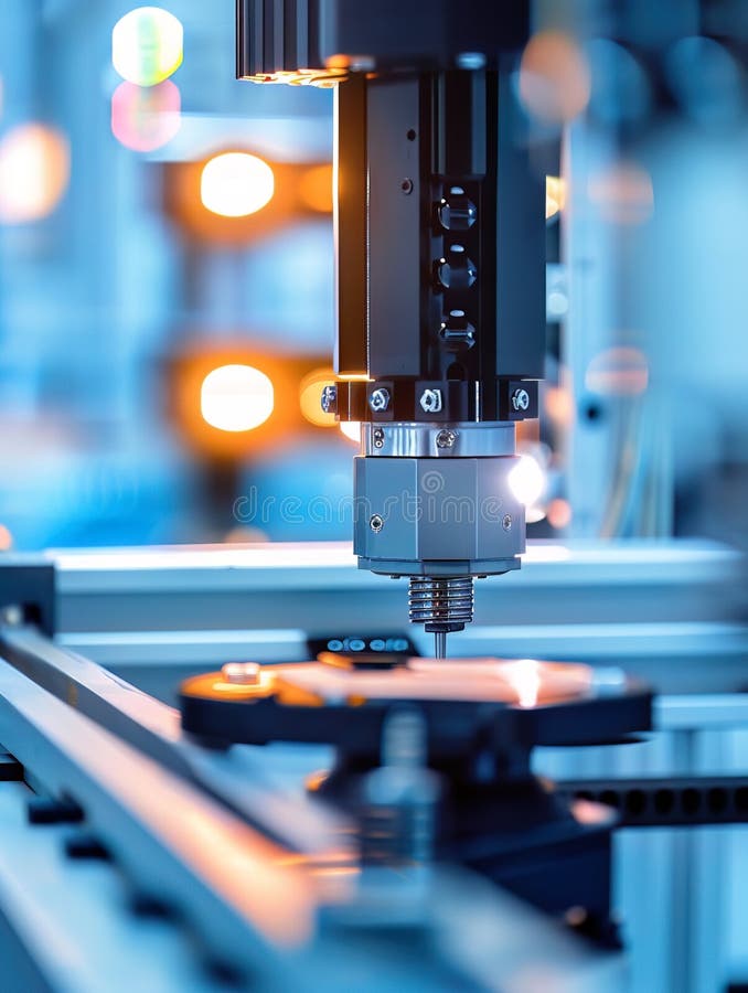 A Closeup of a Machine Calibrating and Testing Electronic Devices ...