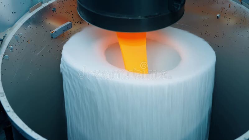 A Closeup of a Machine Melting and Blending Different Types of Plastic ...