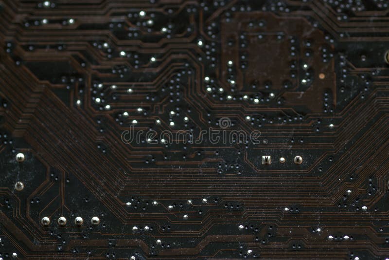 Closeup Macro of a Computer PCB Board Stock Photo - Image of hardware ...