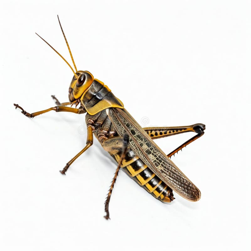 A Locust Isolated on a White Background Stock Illustration ...