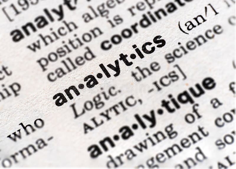 Closeup of the Word Analytics in the Dictionary Stock Image - Image of ...
