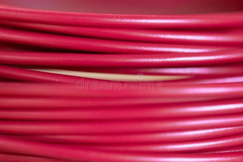 Closeup or Macro of Red Wires Stock Photo - Image of equipment ...