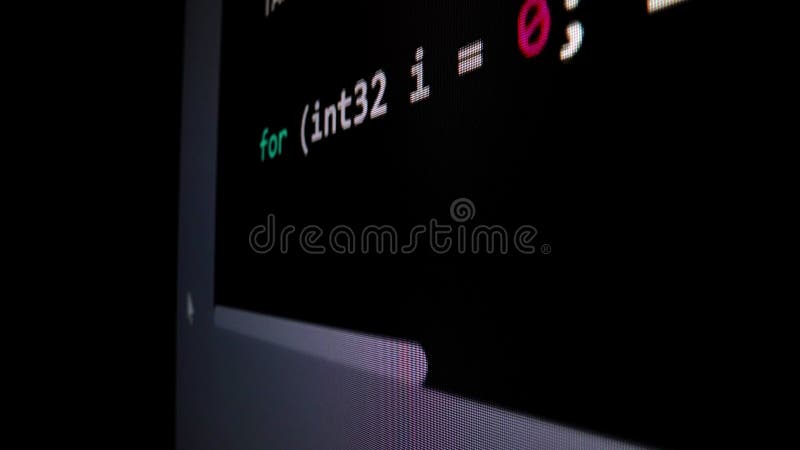 Closeup Macro Shot Movement of Coding Script Moving Across LED Screen. Stock Video - Video of ...