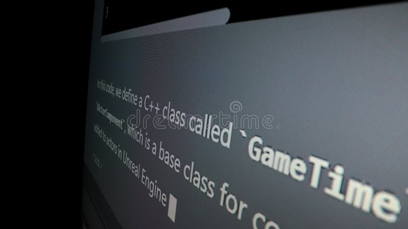 Closeup Macro Shot Movement Of Coding Script Moving Across Led Screen