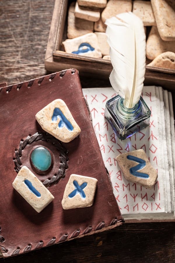 Magic Runic Divination by Stones Made of Celtic Language Stock Photo ...