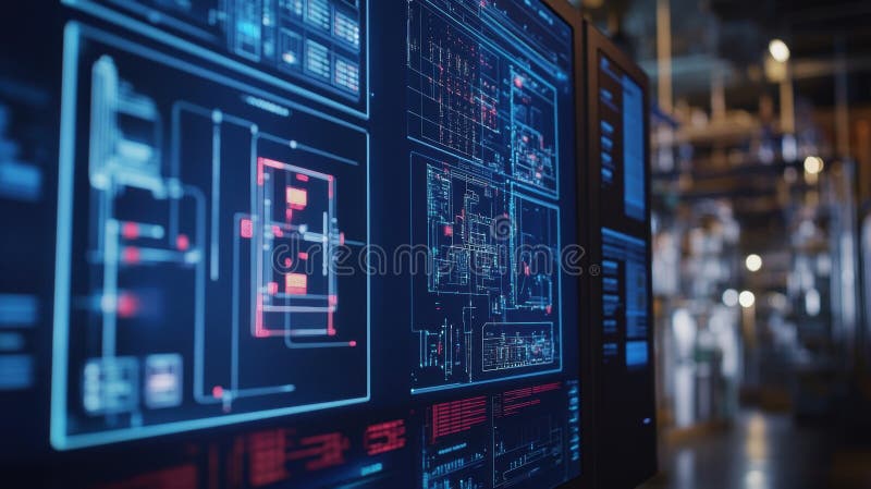A Closeup of a Mainframe Computer Simulating Factory Layouts and ...
