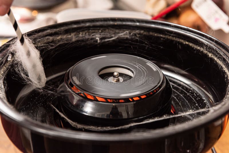 Closeup of Making Cotton Candy Stock Image - Image of candy, happy ...