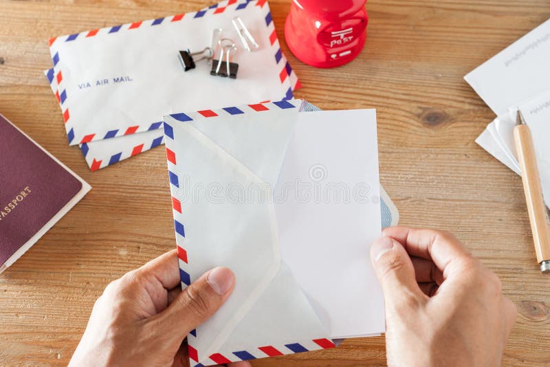Opening an envelope stock photo. Image of information - 343481826