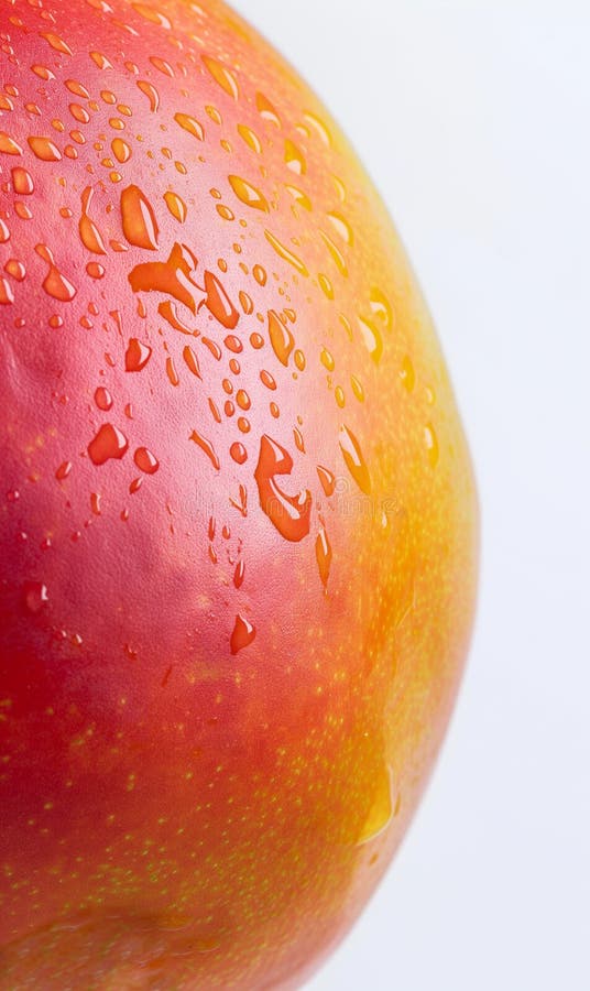 A Closeup of the Mango Texture, Showcasing Its Smooth and Slightly ...