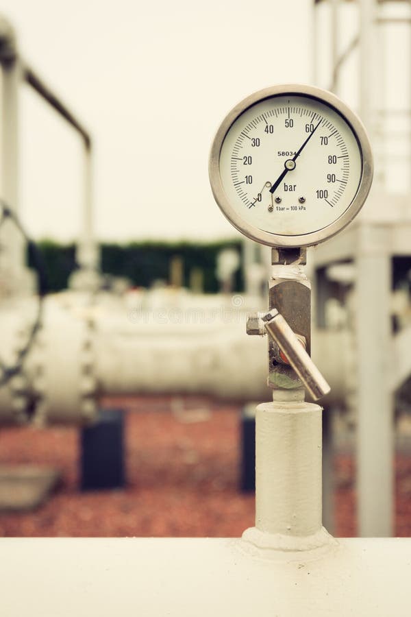Closeup of Manometer, Measuring Gas Pressure. Stock Image - Image of ...