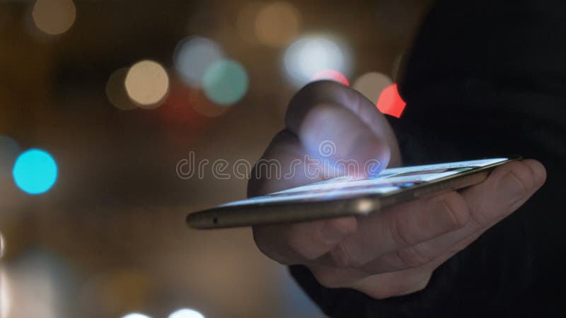 Hand Scrolling Browsing on a Smartphone Stock Footage - Video of device ...