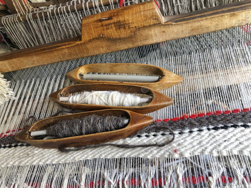 Closeup of a Manual Carpet Loom Stock Image - Image of pattern ...