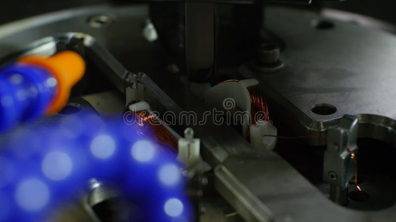 Copper Winding Wire Manufacturing Process. Cable Production Plant Stock ...