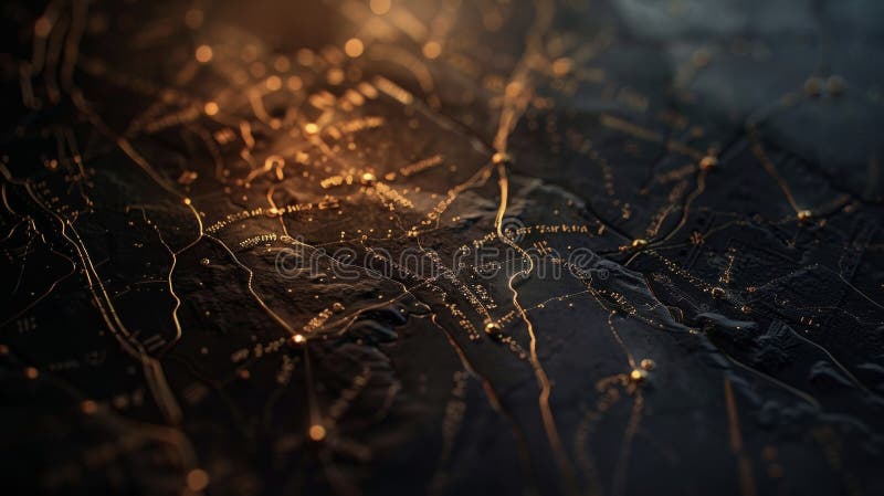 A Closeup of a Map Detailing the Complex Network of Underground Tunnels ...