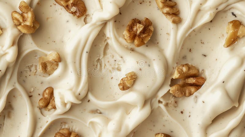 A Closeup of the Maple Walnut Ice Cream Texture, Featuring Its Creamy ...