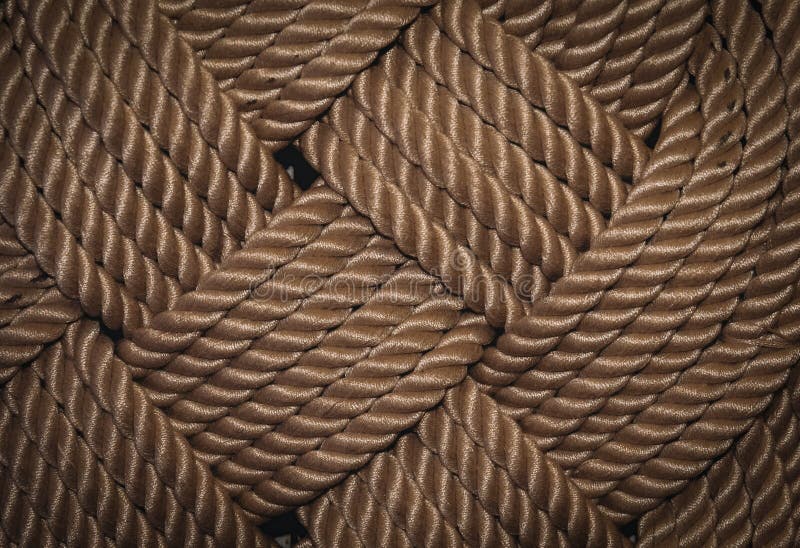Closeup of a Marine Ropes and Knots Background Stock Photo - Image of ...