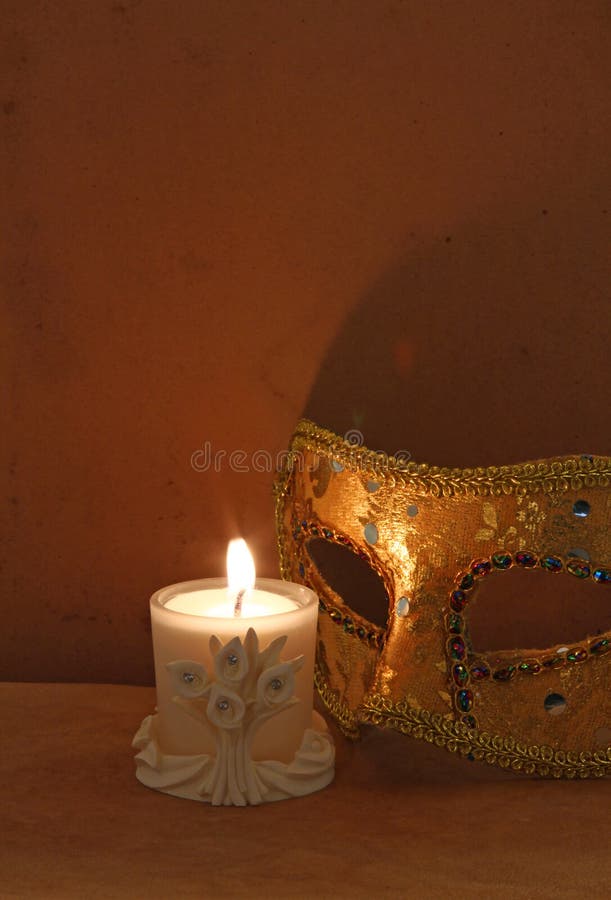 Closeup of Mask Candle Flame. Stock Image - Image of elegance ...