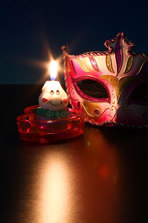Closeup of mask. stock photo. Image of candle, burning - 45576850