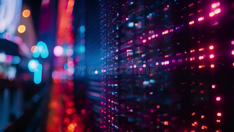 A Closeup of a Massive LED Screen Displaying Captivating Visuals and ...