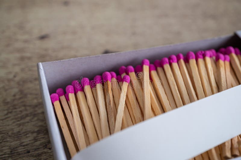 Closeup of Matches in a Box To Light Fire Stock Image - Image of macro ...