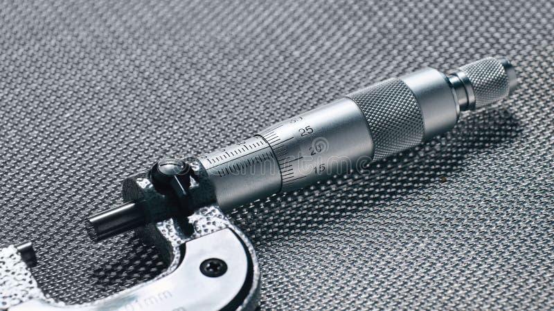 A Closeup of a Mechanical Precision Micrometer Stock Image - Image of ...