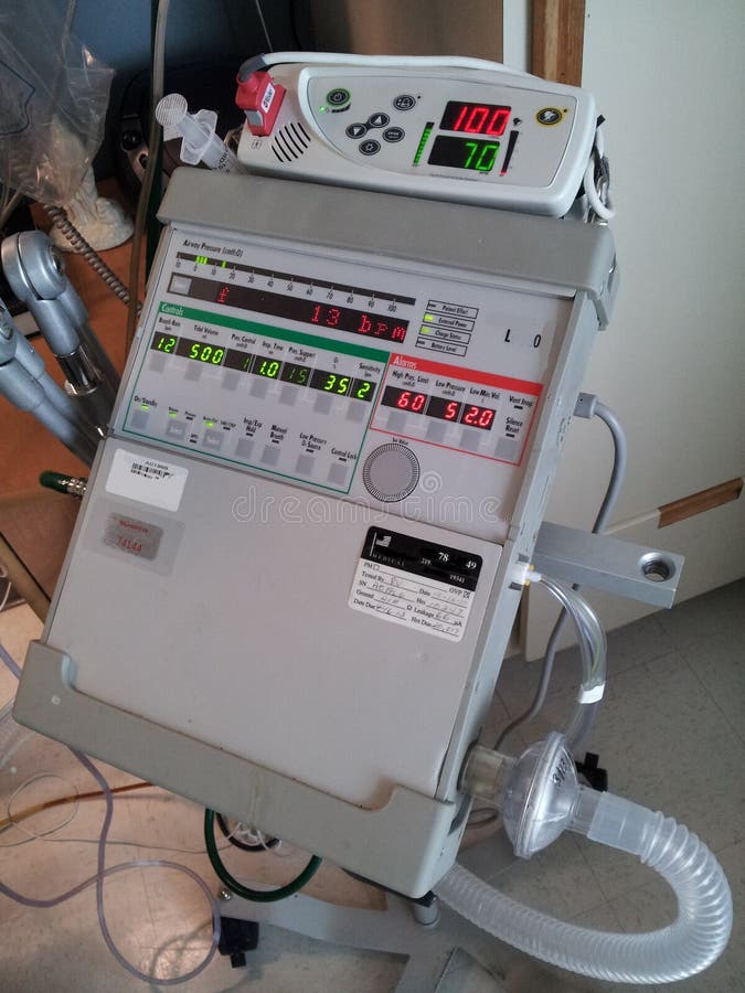 Closeup of a Mechanical Ventilator,s Control Panel Stock Photo - Image ...