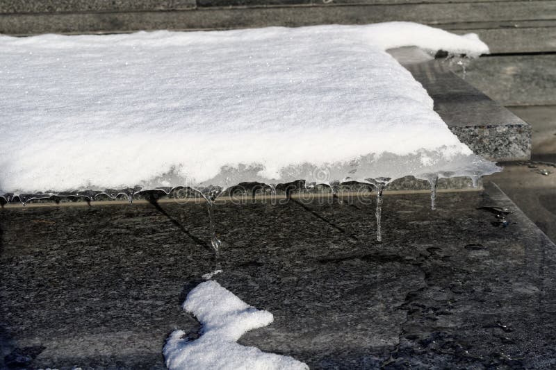 Snow edge stock photo. Image of seasonal, closeup, spring - 106360602