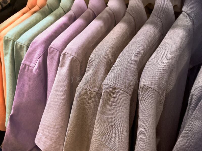 Men`s Shirts Hanging on Rack Stock Image - Image of formal, clothes ...