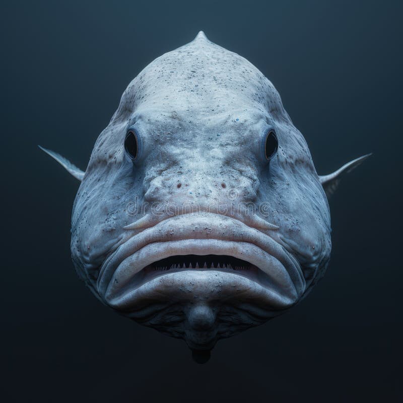 Closeup of a Menacing Deep Sea Fish Stock Illustration - Illustration ...