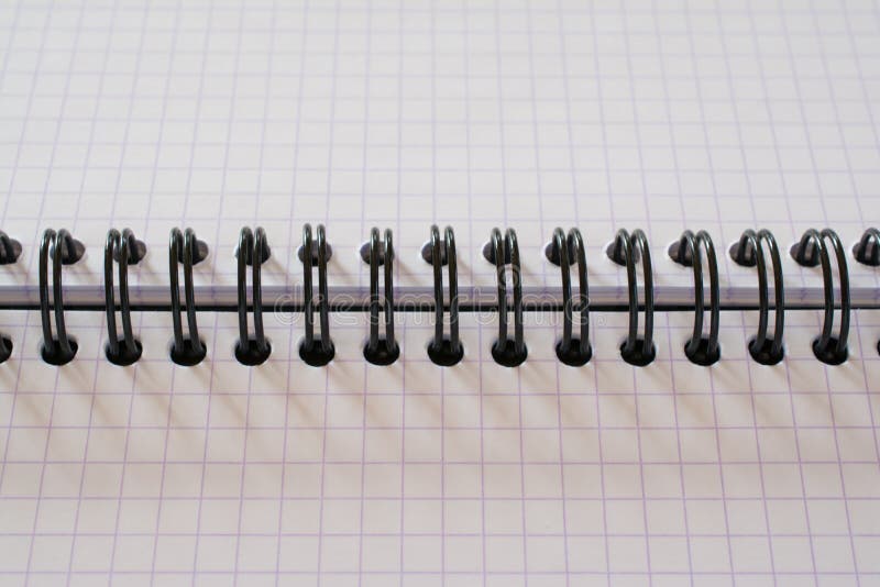 Closeup of Metal Binding Notebook Stock Photo - Image of closeup ...