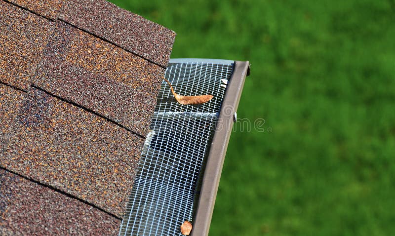 Closeup of a Metal Filter on a Gutter. Stock Image - Image of grid ...