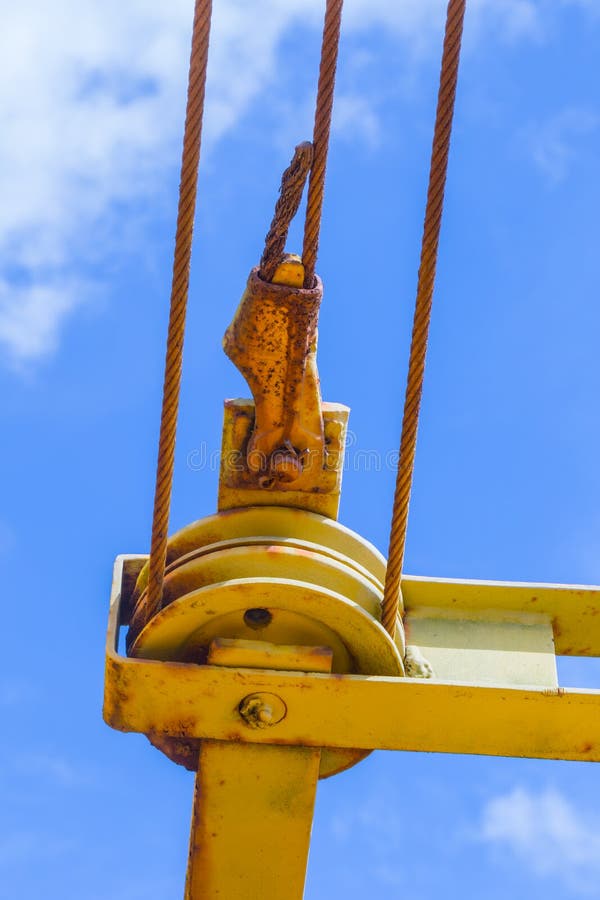 Closeup Metal Reel with Sling Stock Image - Image of heavy, hoist: 89882705